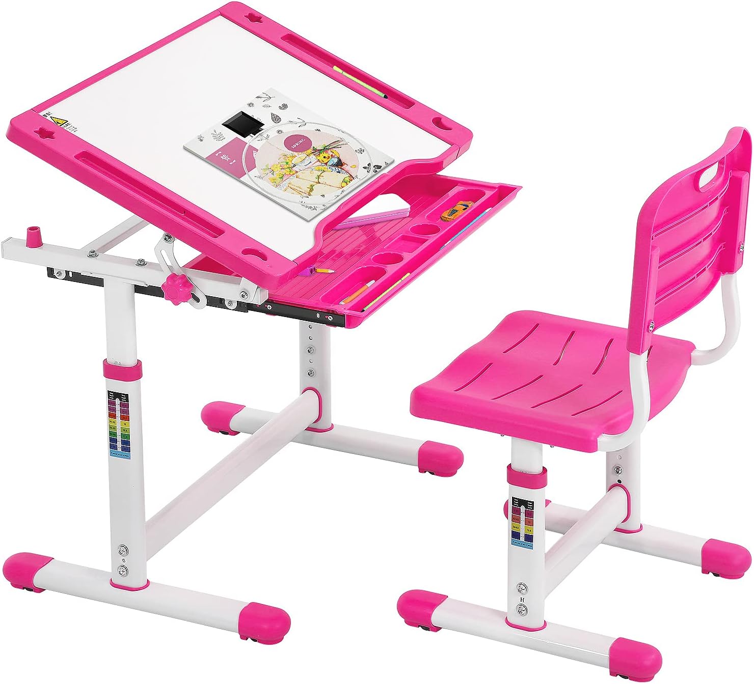 Amazon.com: FDW Kids Desk Children Writing Student Desk Drafting Table ...