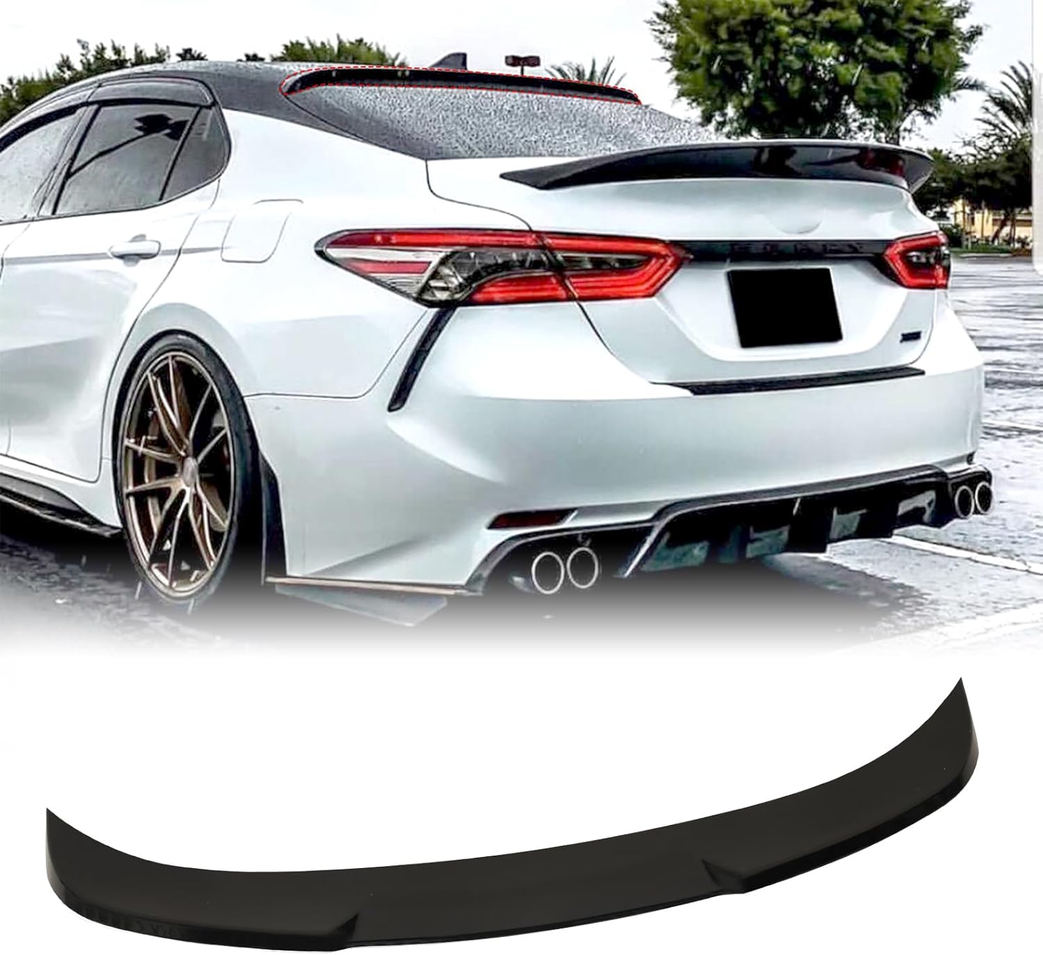 Amazon.com: Acmex Rear Trunk Spoiler Wing Compatible with 2018-2023 8th ...
