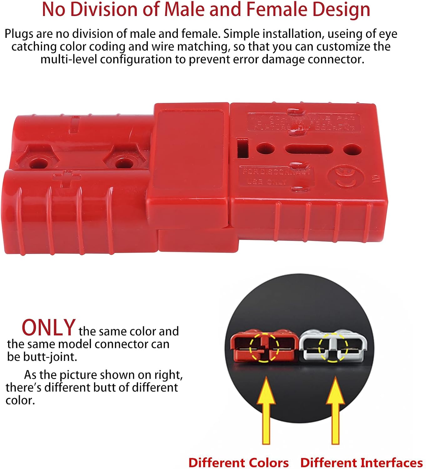 Buy MUYI 2Pcs 175A 2-4 AWG Battery Quick Disconnect/Connect Wire ...