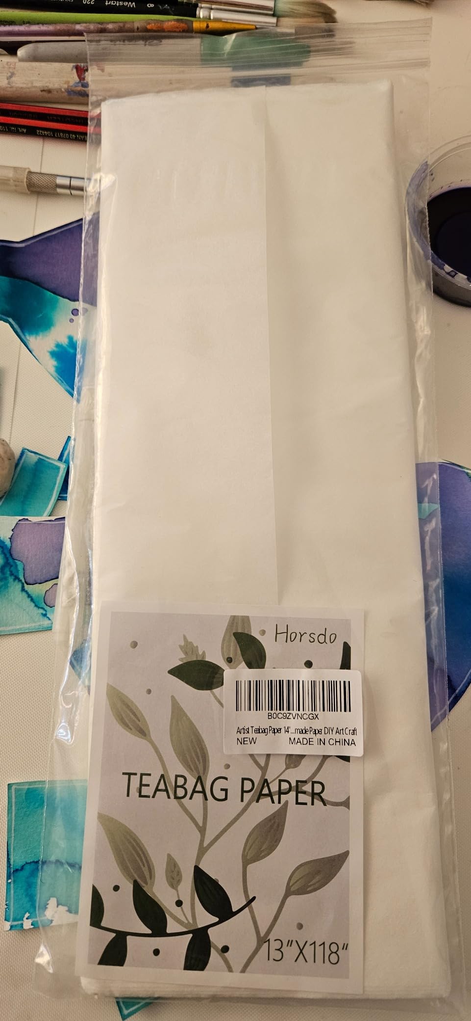 Horsdo Artist Teabag Paper 14''x118'' for Mixed Media Art,Handmade ...