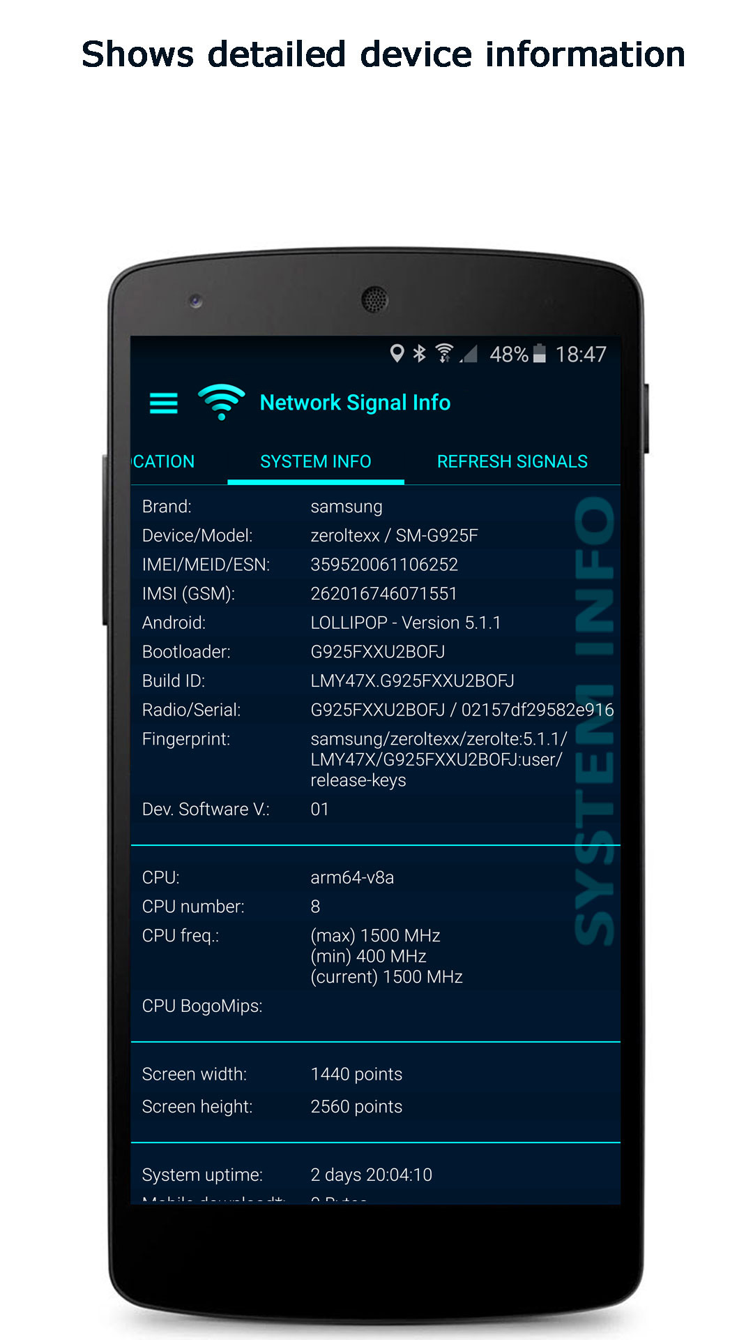 Network Signal Info - App on Amazon Appstore