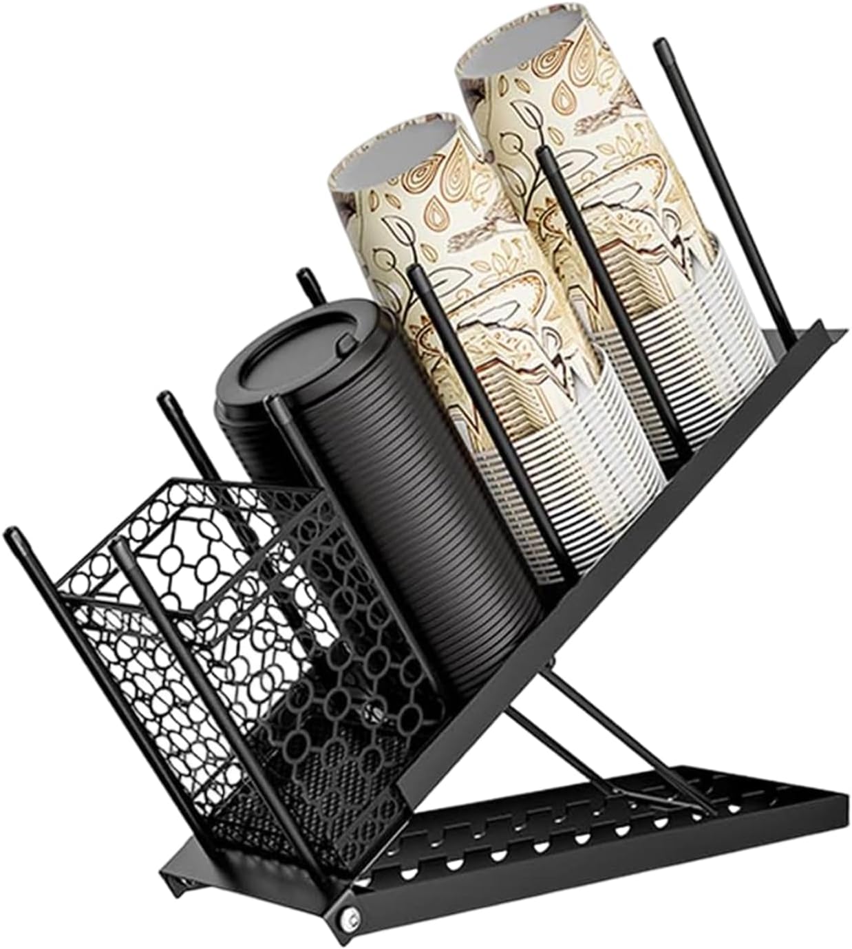 Amazon.com: Cup Dispenser Paper Cup and Lid Holder 360° Rotatable 4 ...