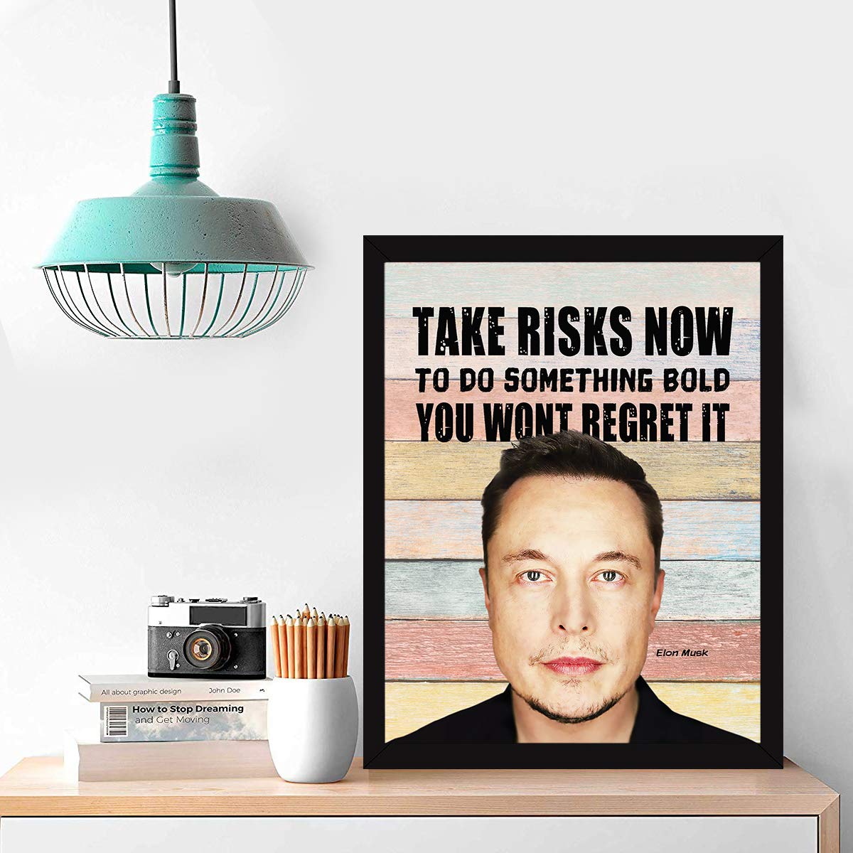 Buy Chaka Chaundh - Elon Musk Framed Posters - Motivational Quotes ...
