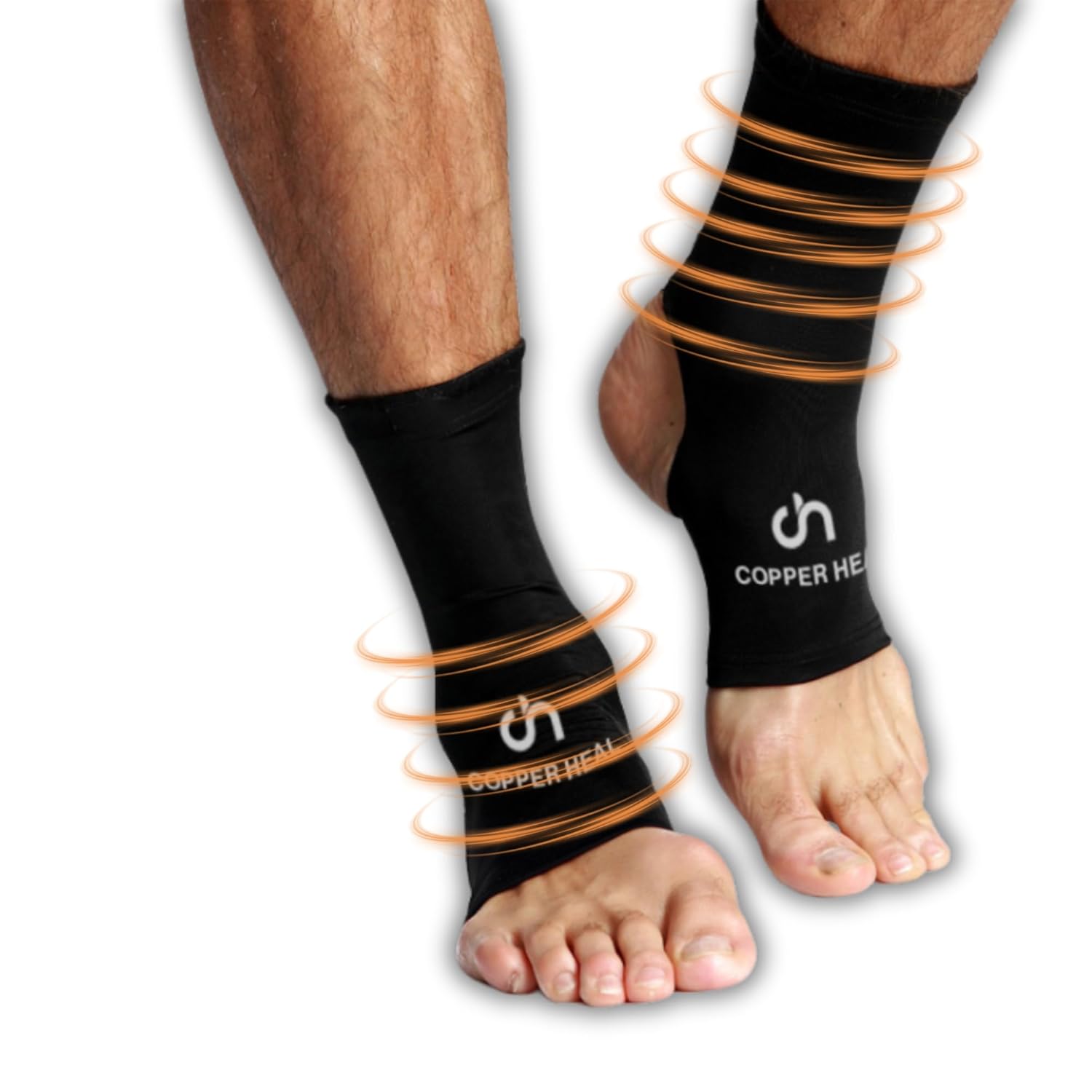 COPPER HEAL ANKLE Compression Sleeve (PAIR) - Highest Copper Infused ...