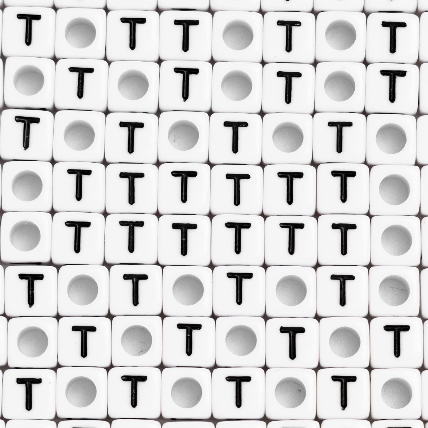 Amazon.com: 500Pcs Cube White Acrylic Letter Beads 6x6mm Letter B ...