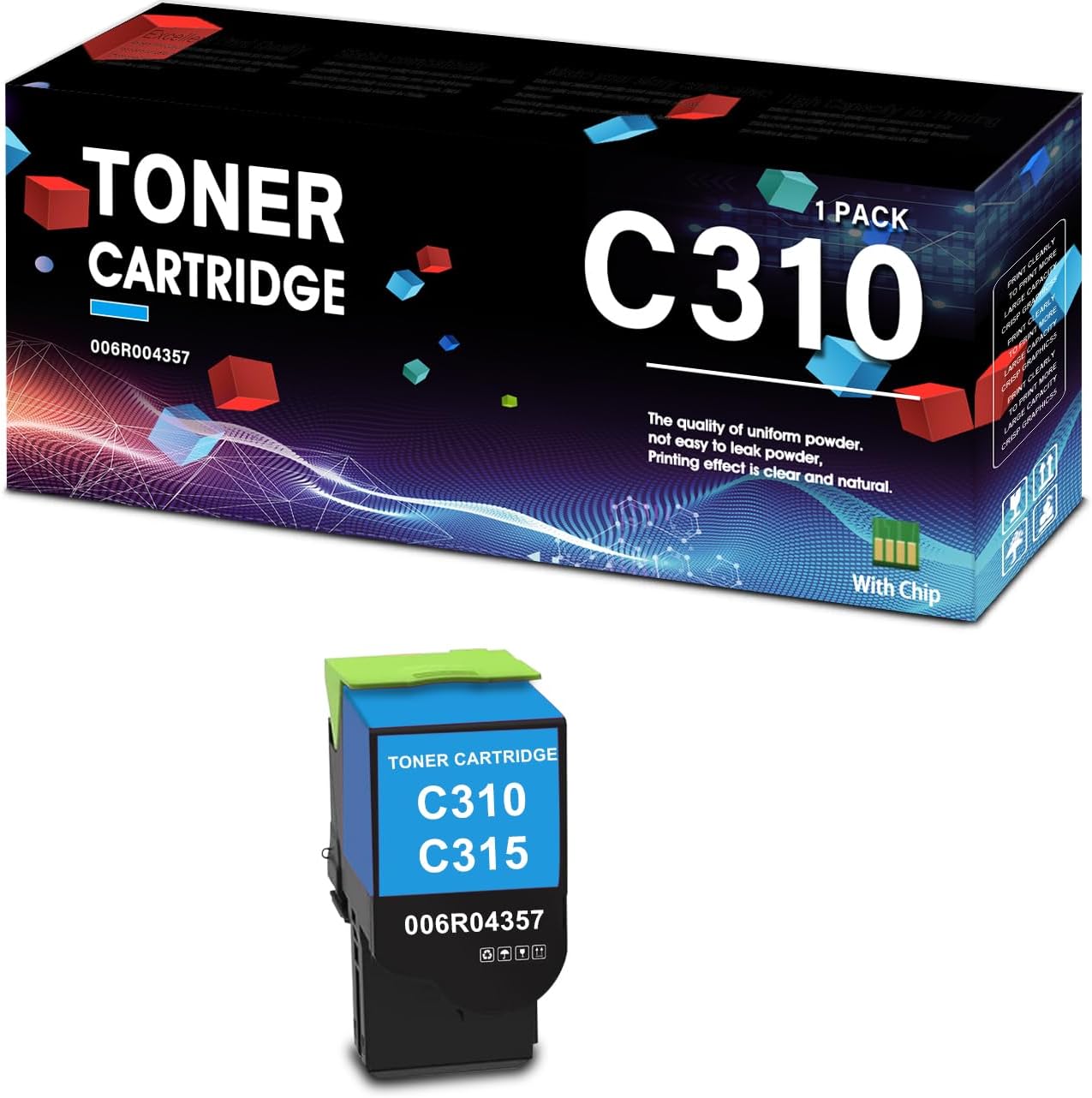Amazon.com: Shribbery C310 C315 Cyan Toner Cartridge, 006R04357 High Capacity Toner Cartridge ...