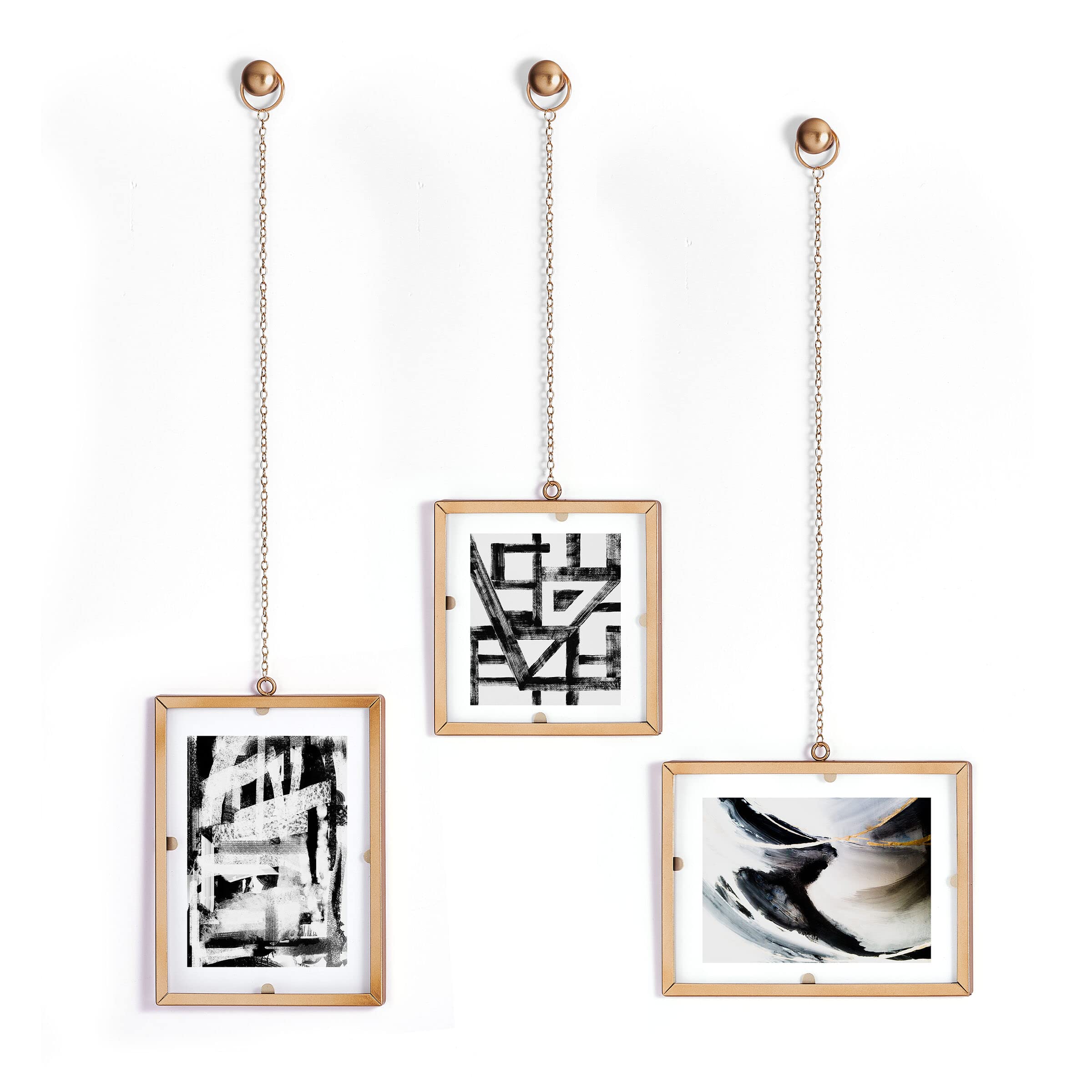 Amazon.com: Melannco Hanging Metal Chain Retangular Floating Frames ...