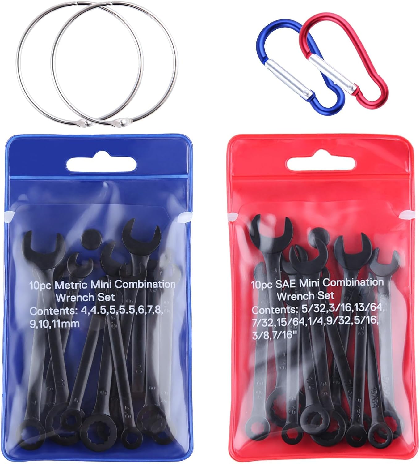 GOLD DEER 20PCS Mini Wrench Set Standard Metric and SAE 4mm-11mm & 5/32 ...