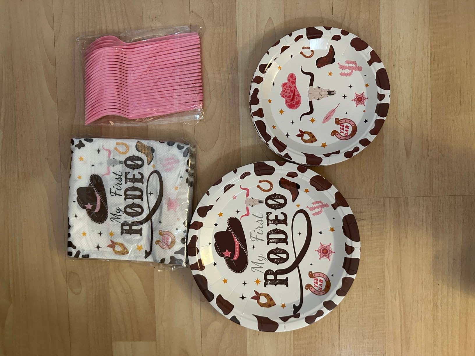 Amazon.com: 96PCS My First Rodeo Plates and Napkins Party Supplies ...