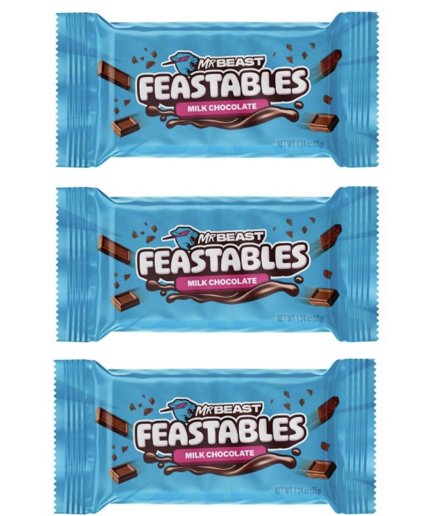 Generic Feastables Mini Milk Chocolate Beast Bars Bundle New Formula ...