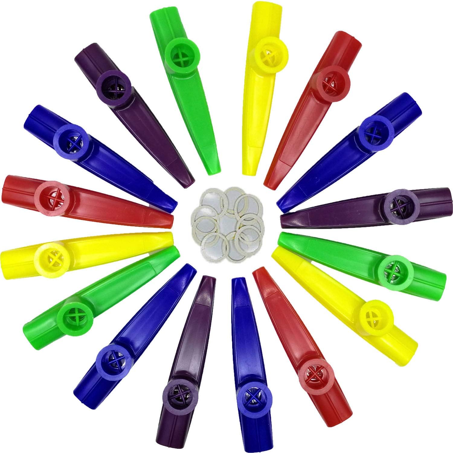Amazon.com: Fartime 20Pcs Plastic Kazoos With 20Pcs Kazoo Flute ...