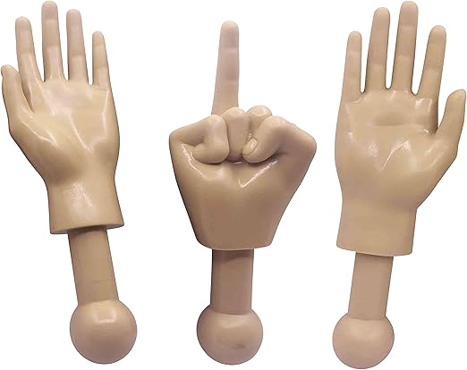 Amazon.com: Tiny Hands 4.5-Inch Novelty Toys | Beige Left and Right ...