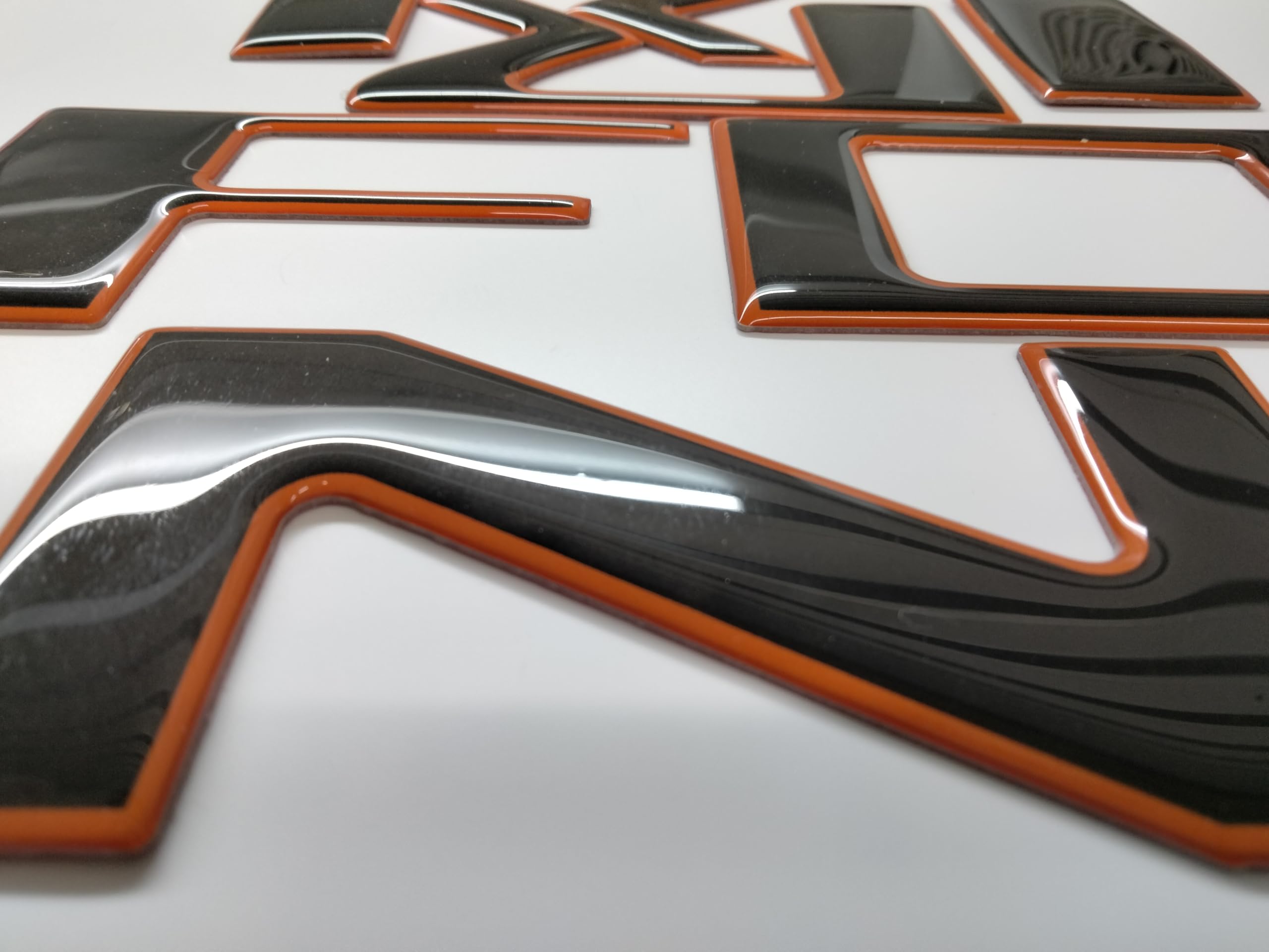 Amazon.com: Black Orange Outline 3D Raised Domed Poly Coated Tailgate ...