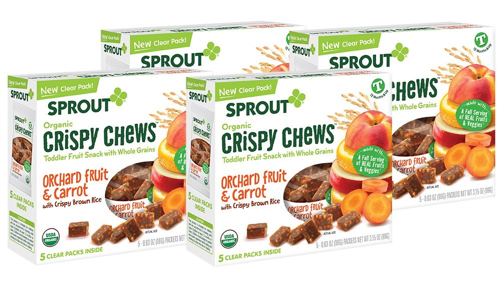 Amazon.com: Sprout Organic Crispy Chews Toddler Snacks, Orchard Fruit ...