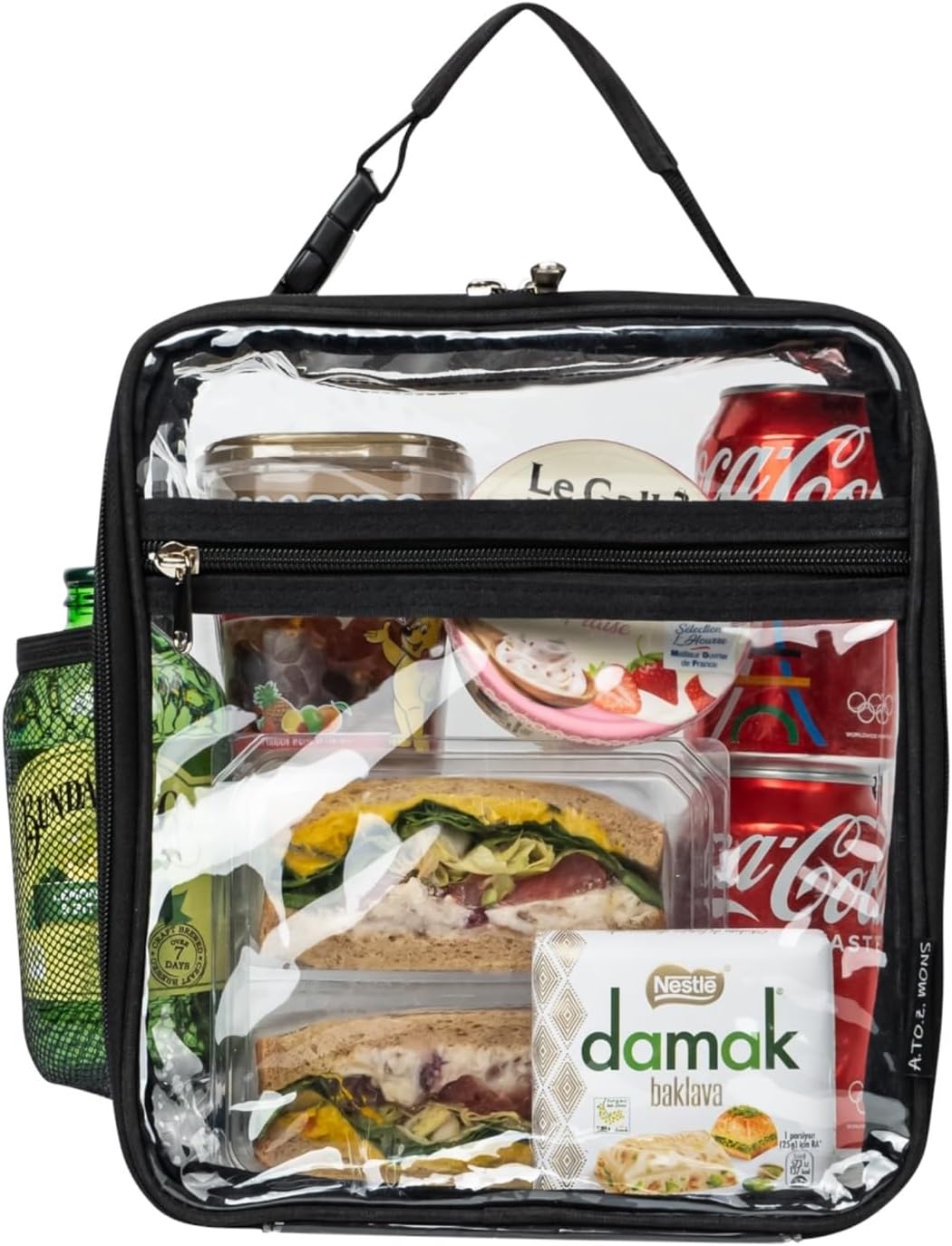 Amazon.com: A.TO.Z. MONS Clear Lunch Bag Transparent, Reusable Lunch ...