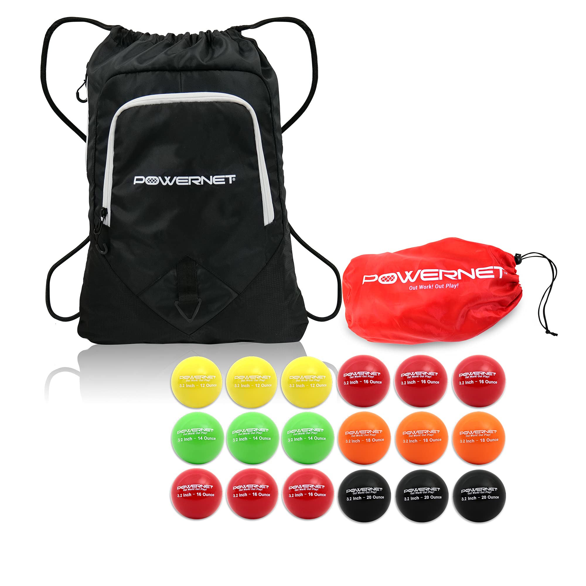 Buy PowerNet 3.2" Softball Weighted Progressive Training Balls Bundle ...