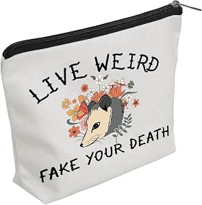 Amazon.com: WZJHCL Possum Lover Gift Opossum Makeup Pouch Possum Mama ...