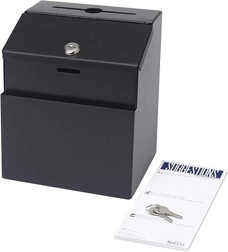 Safco Steel Suggestion Box, Black : Amazon.co.uk: Stationery & Office ...
