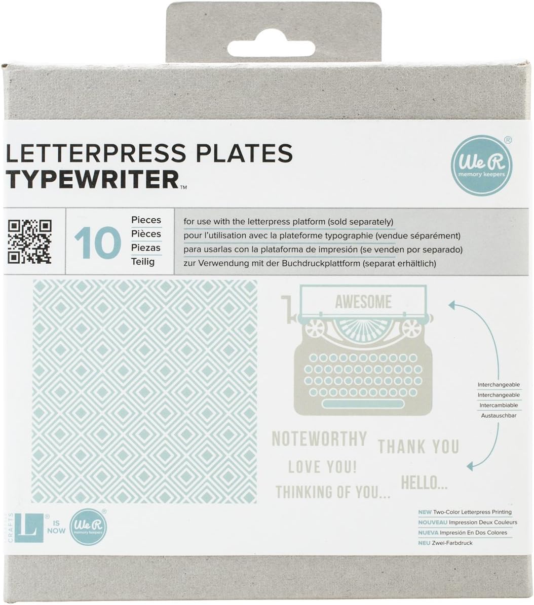 Amazon.com: We R Memory Keepers 0633356037422 Printing Plate Letter ...
