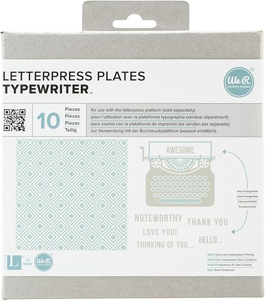 Amazon.com: We R Memory Keepers 0633356037422 Printing Plate Letter ...