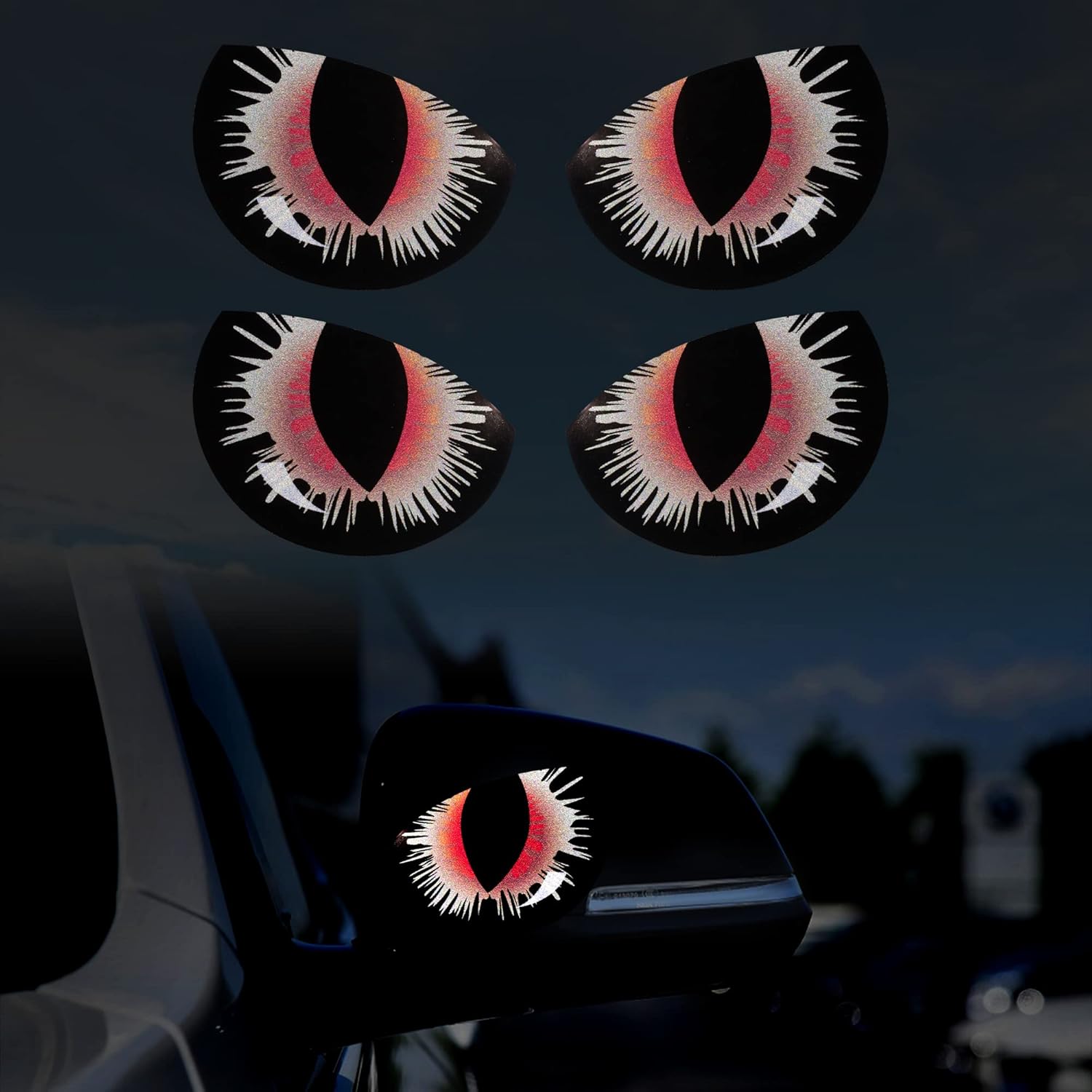 Amazon.com - TOMALL 2 Pair 3D Stereo Reflective Eyes Stickers for Car ...