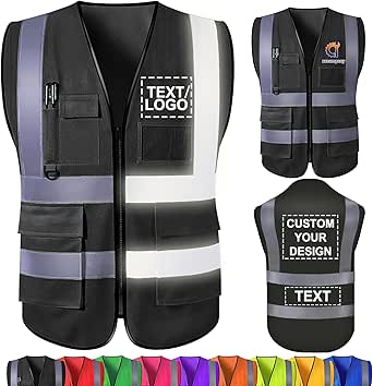 Custom Safety Vest Bulk with Logo/Text/Name Personalized High ...
