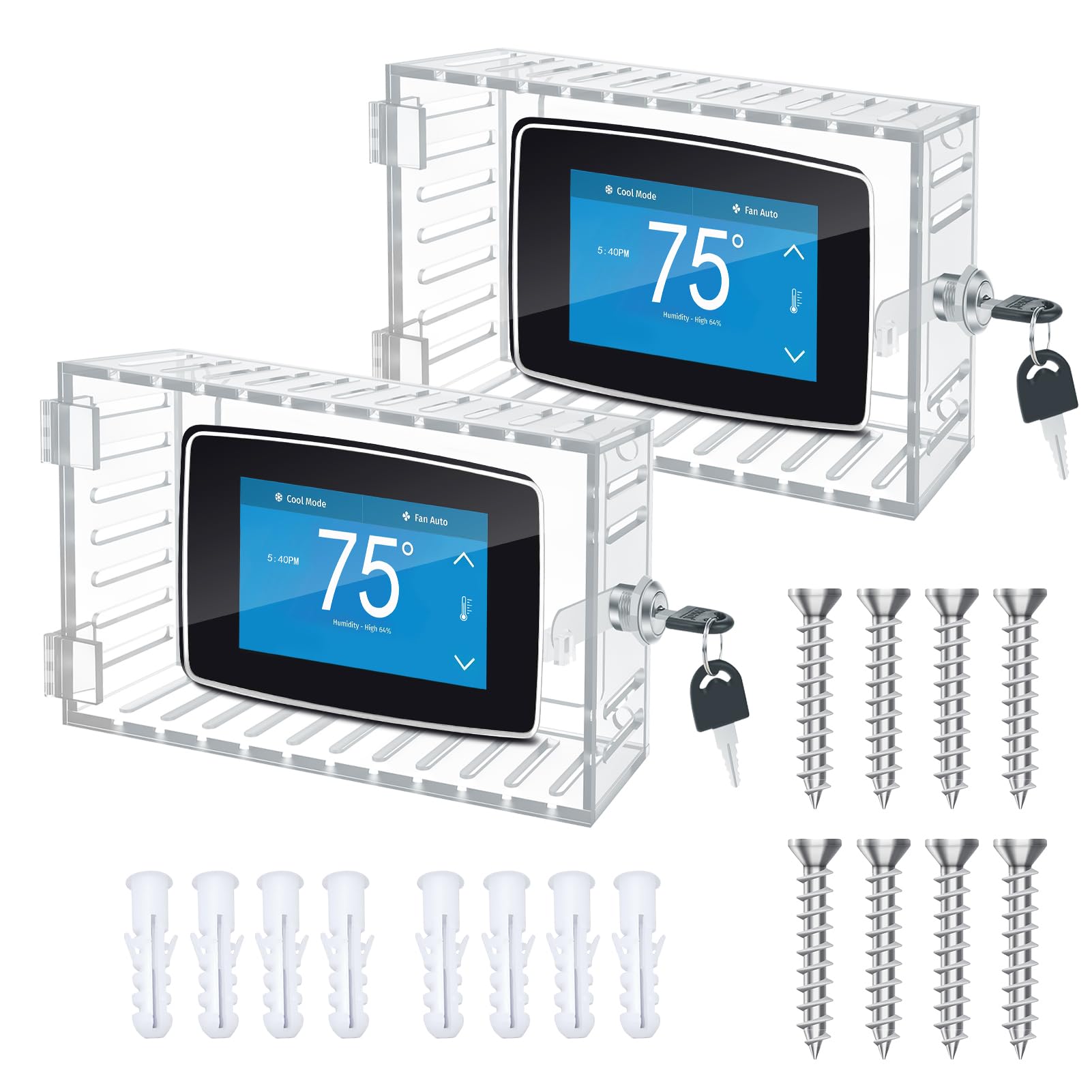 Snapklik.com : 2pc Universal Thermostat Lock Box