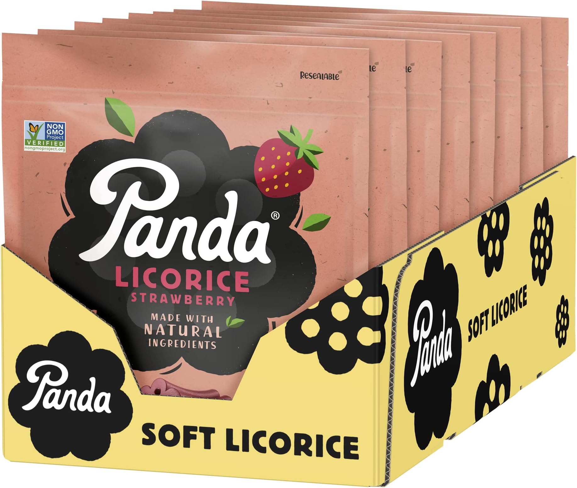 Amazon.com : Panda ® | Natural Soft Strawberry Licorice | Licorice ...