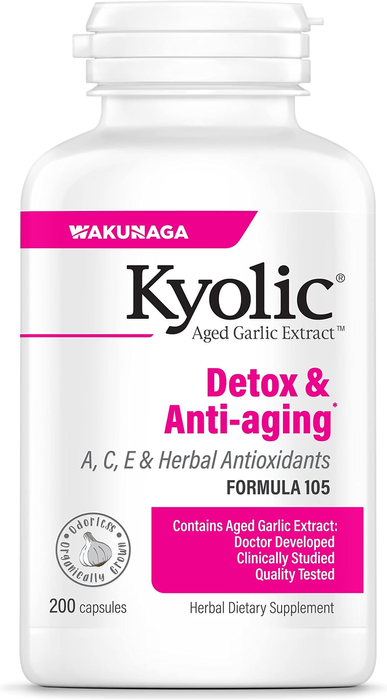 Amazon.com: Kyolic Aged Garlic Extract Formula 105, Detox & Anti-Aging ...