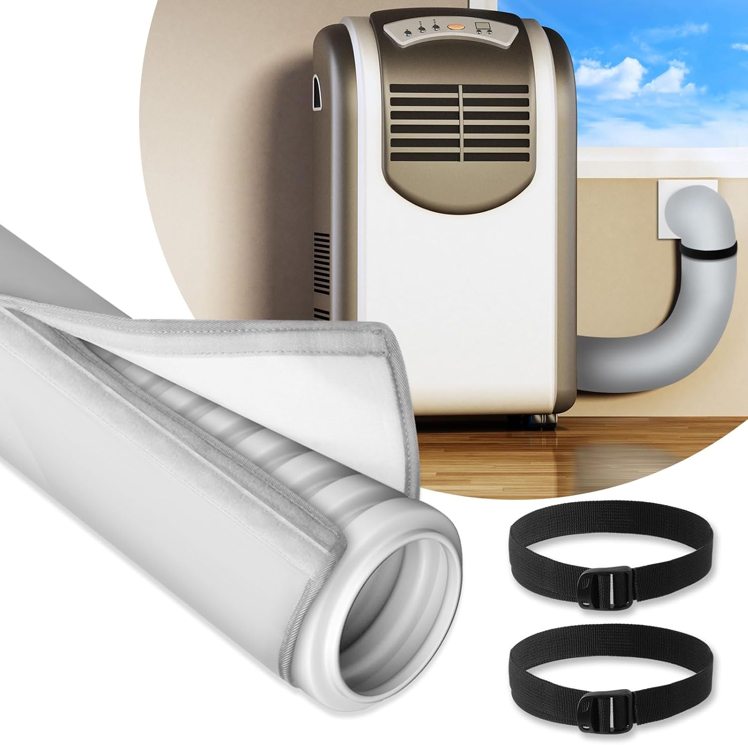 Amazon.com: Outus 2 Pcs Portable Air Conditioner Hose Cover Wrap ...