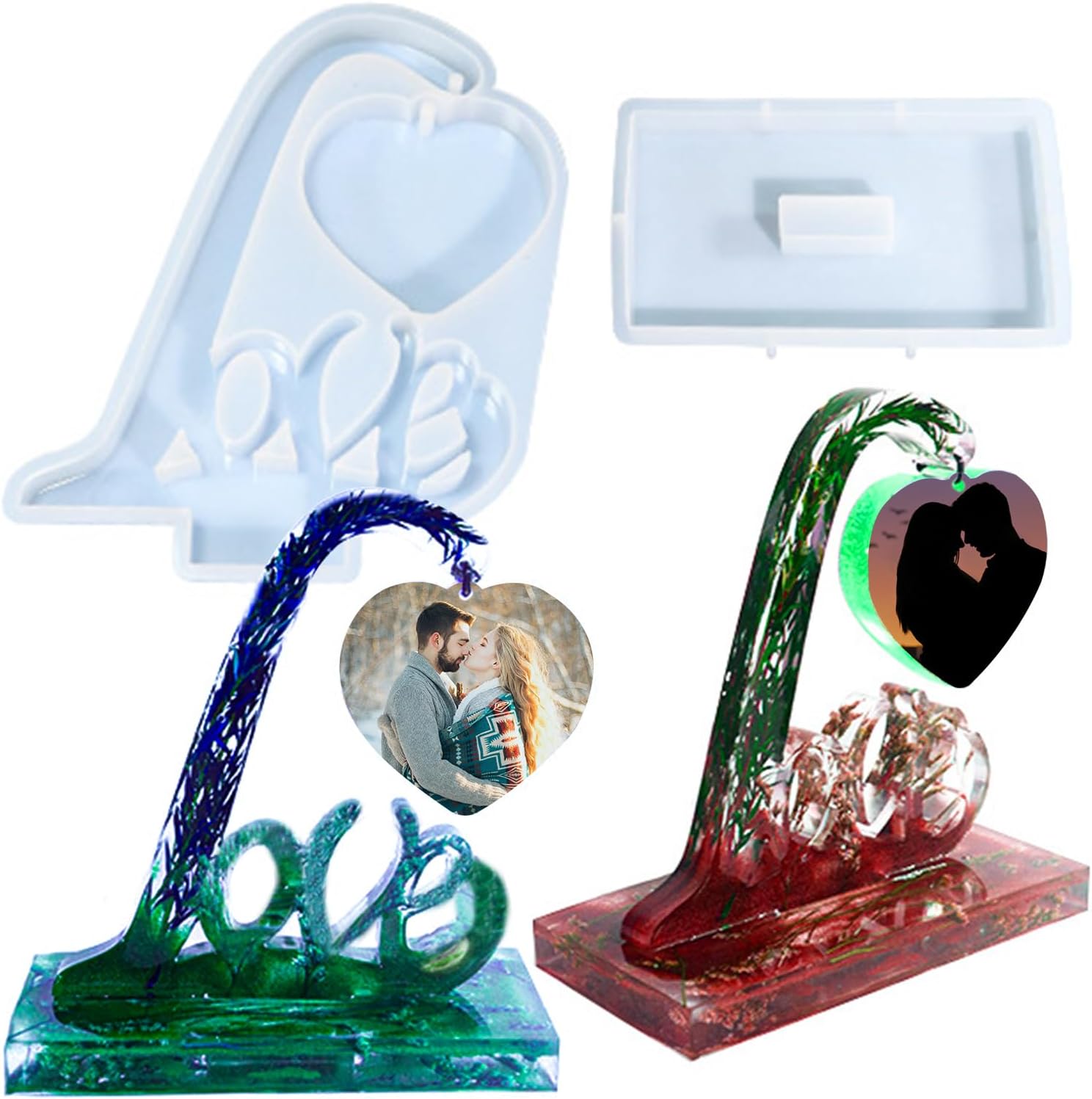 Amazon.com: Large Picture Frame Resin Molds, Love Letter Heart Silicone ...