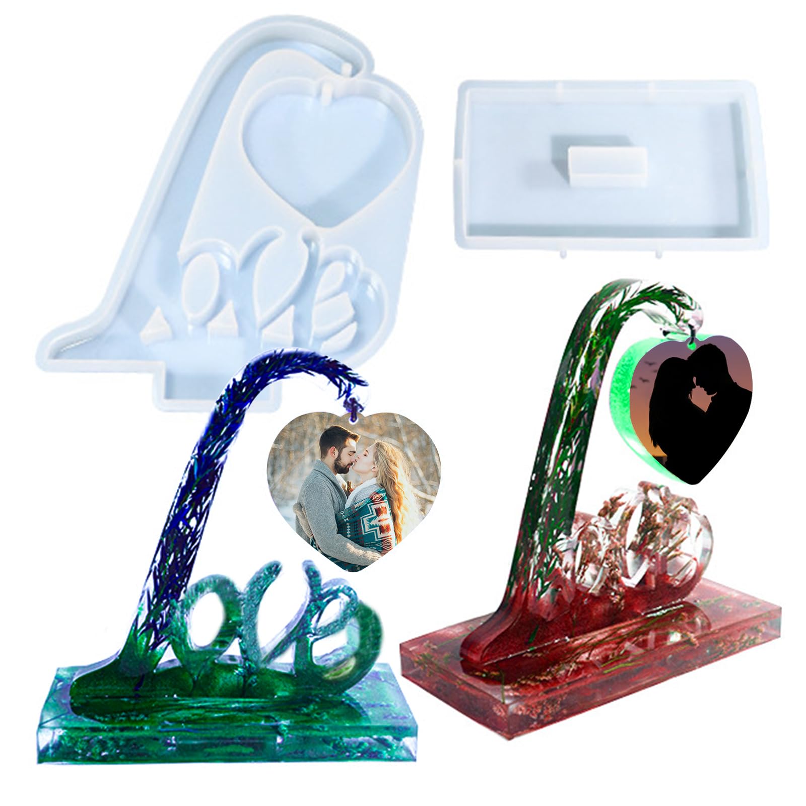 Amazon.com: Large Picture Frame Resin Molds, Love Letter Heart Silicone ...