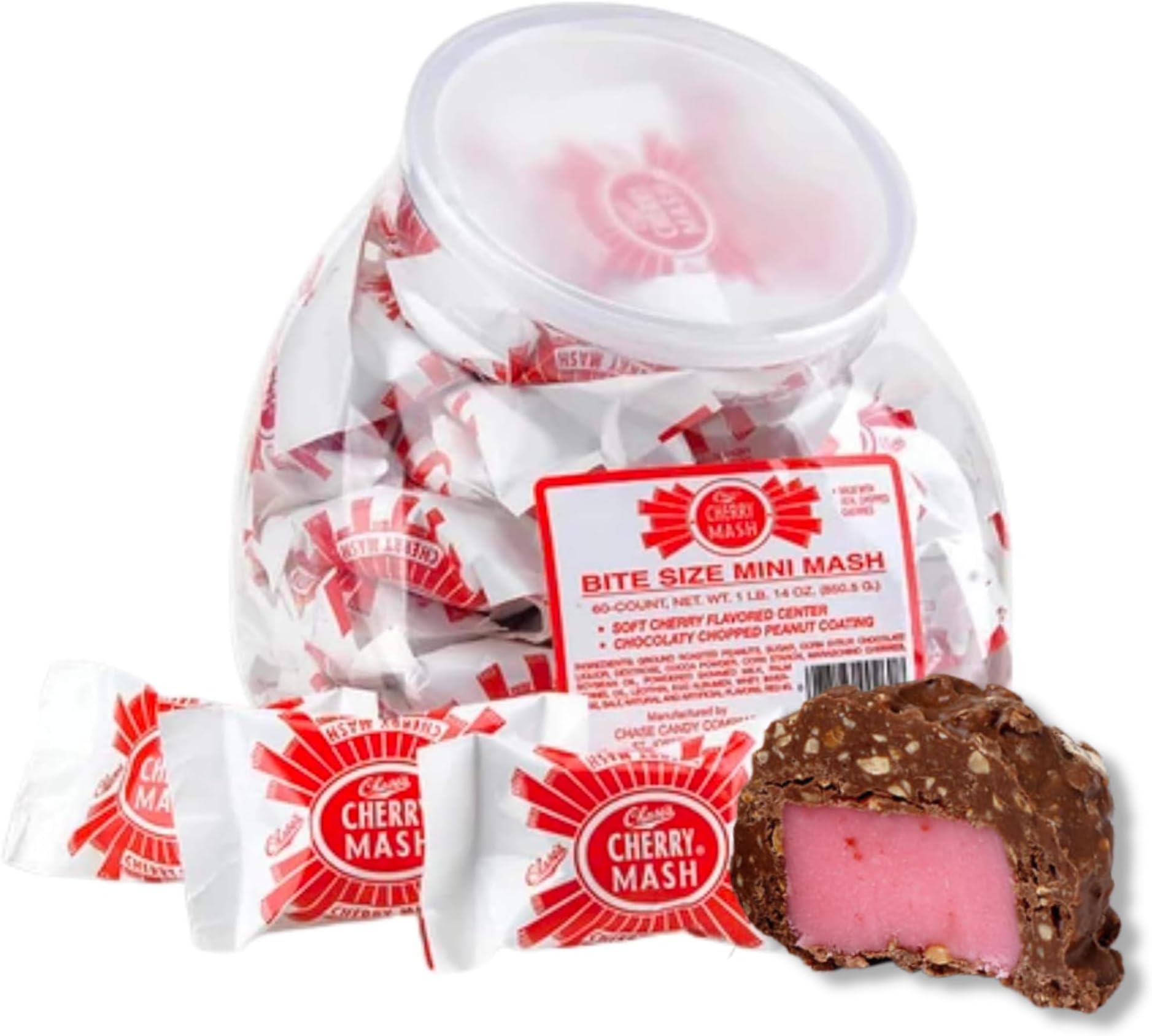 Amazon.com : Cherry Mash Candy Bar Changemaker Jar - (60-Count Mini ...