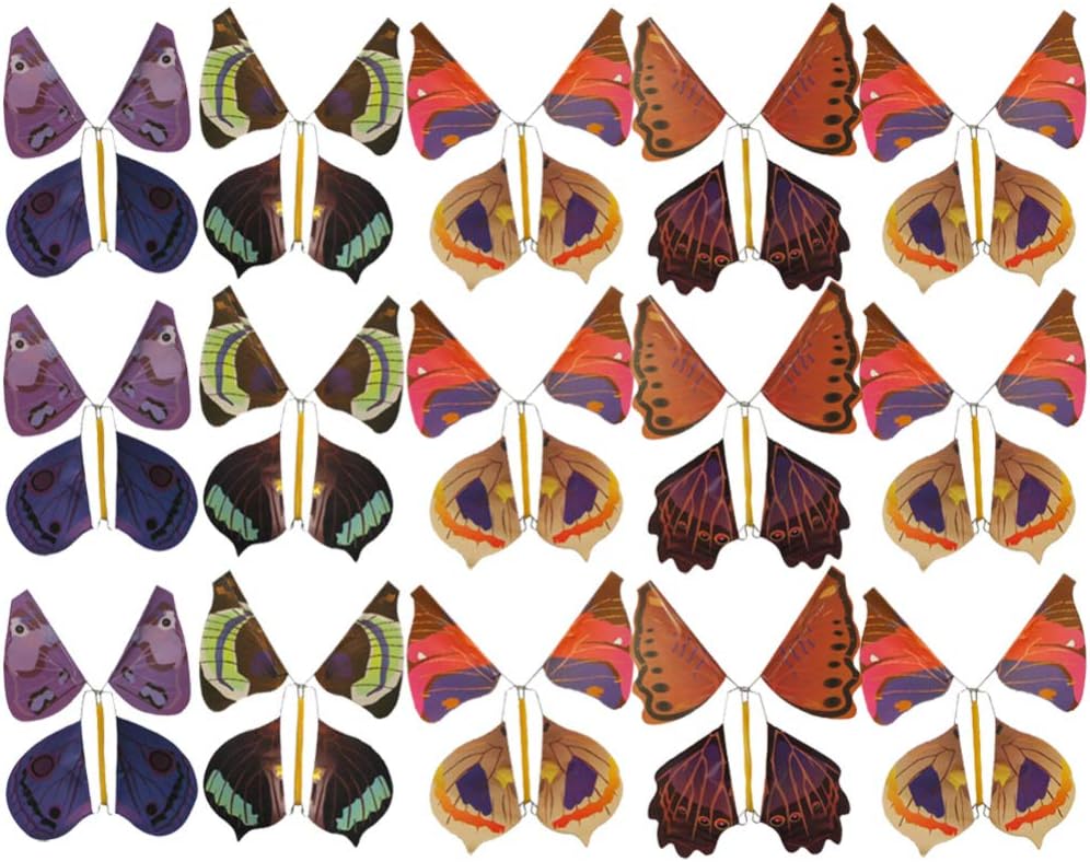 Amazon.com: NUOBESTY 15Pcs Magic Flying Butterfly Pranks Magic Flying ...