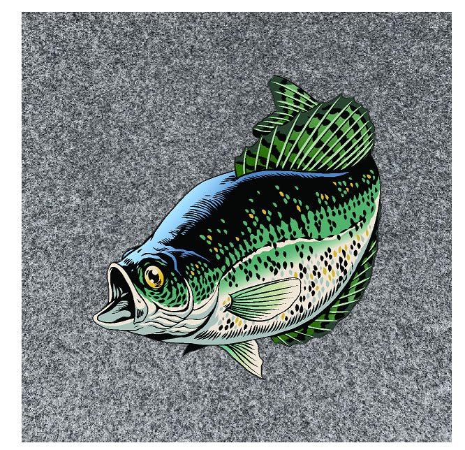 Amazon.com: Crappie White Perch FISHING BASS BOAT CARPET DECALS ...