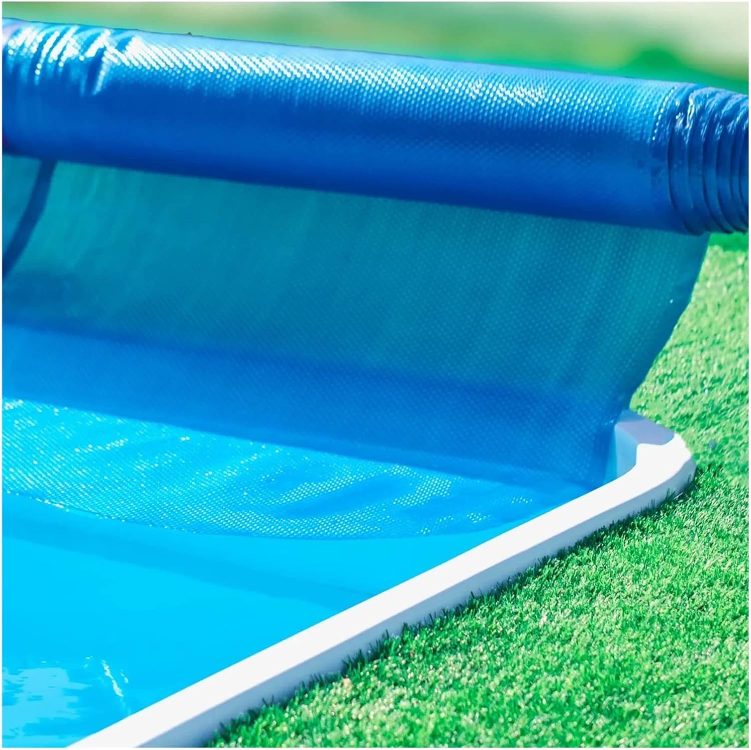 Solar Cover for Swimming Pools Rectangle Solar Pool Bubble Cover, 10m ...
