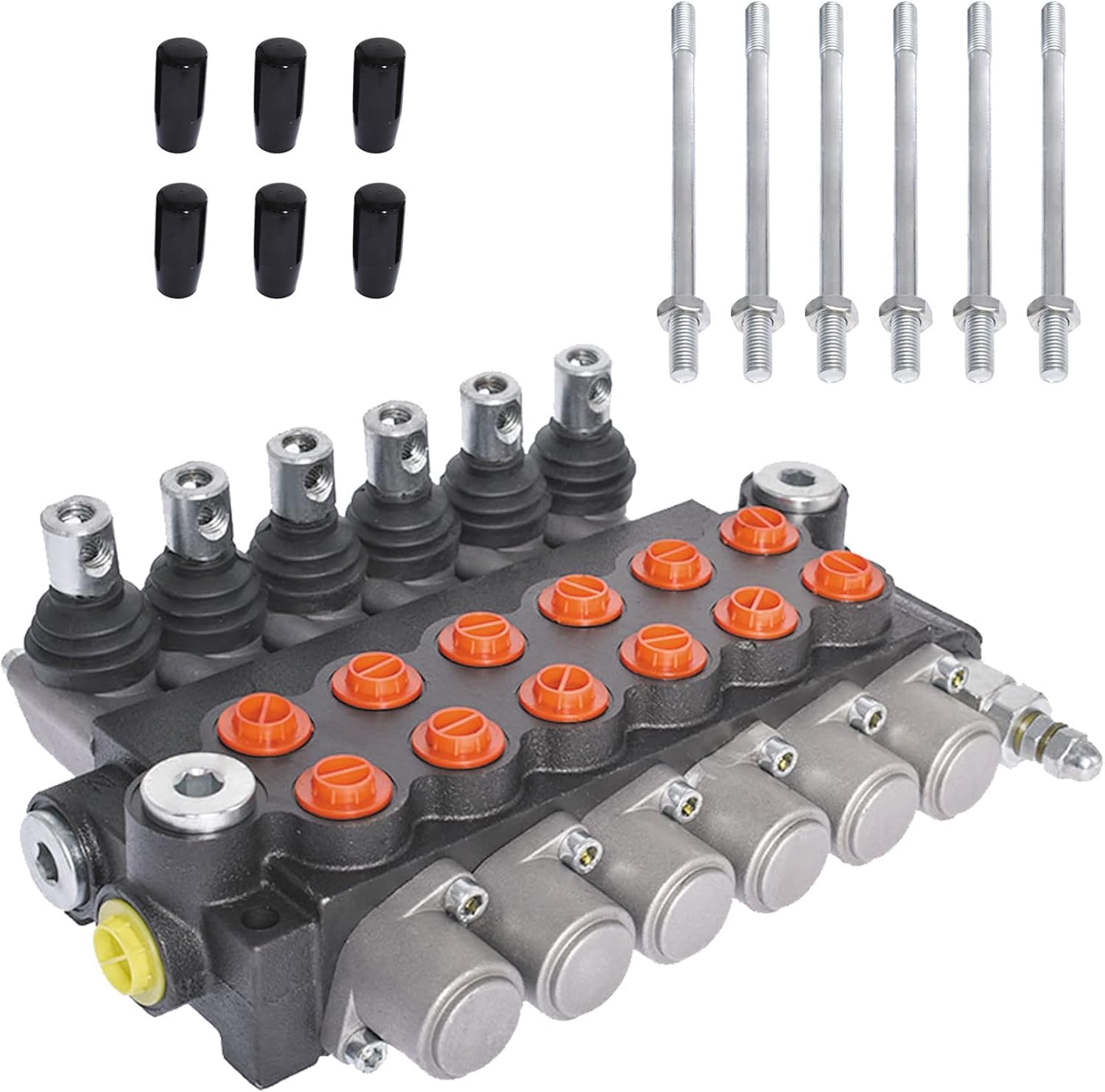 kimllier 6 Spool Hydraulic Valve 13GPM 3600PSI Hydraulic Directional ...