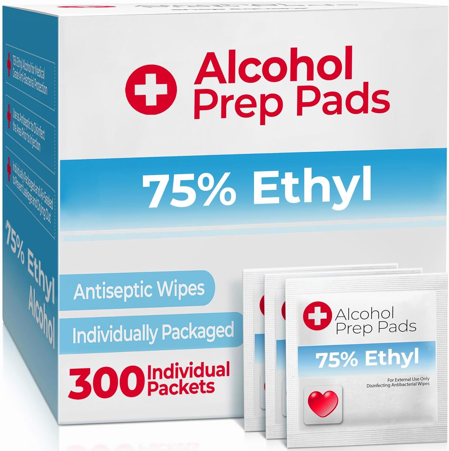 Alcohol Wipes Individually Wrapped - 300 Pack Isopropyl Alcohol Wipes ...