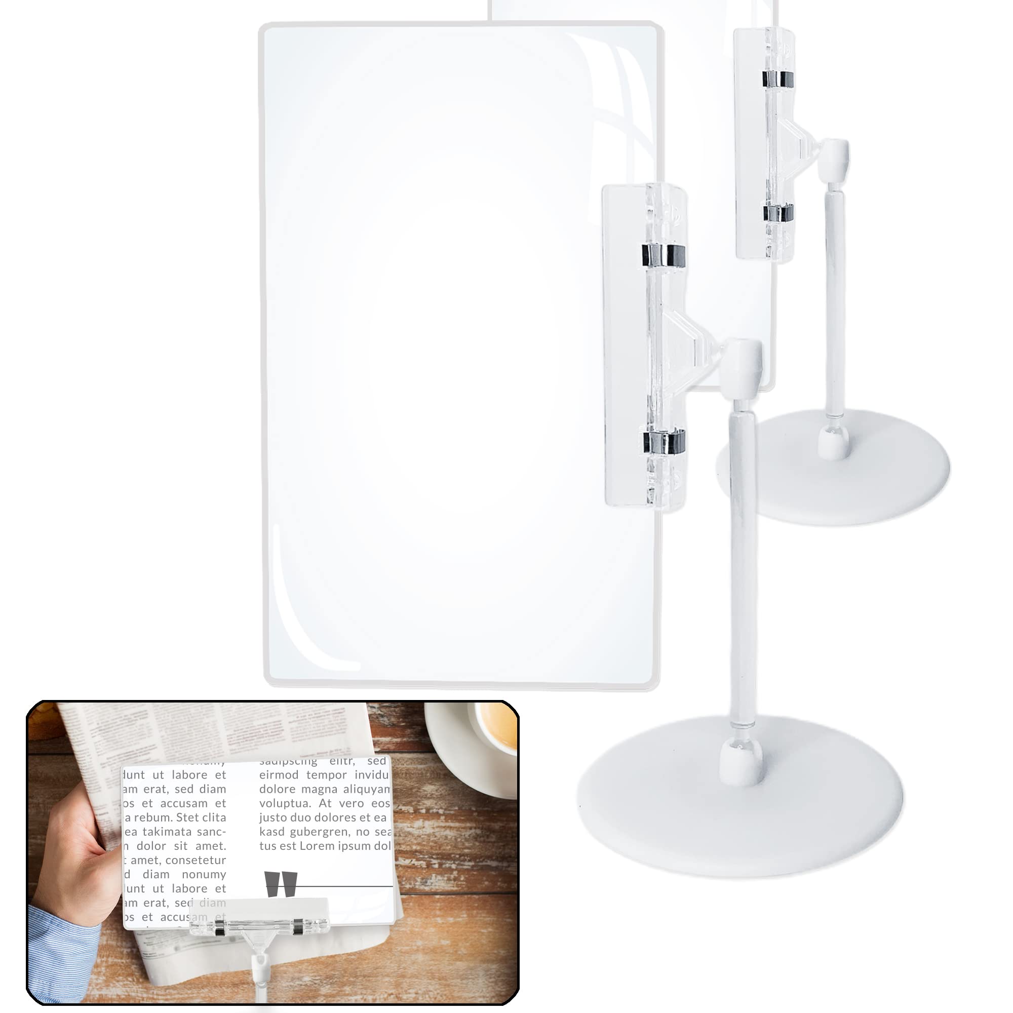 Amazon.com: Magnifying Glass Sheet -2 Sets Full Page Magnifier for ...
