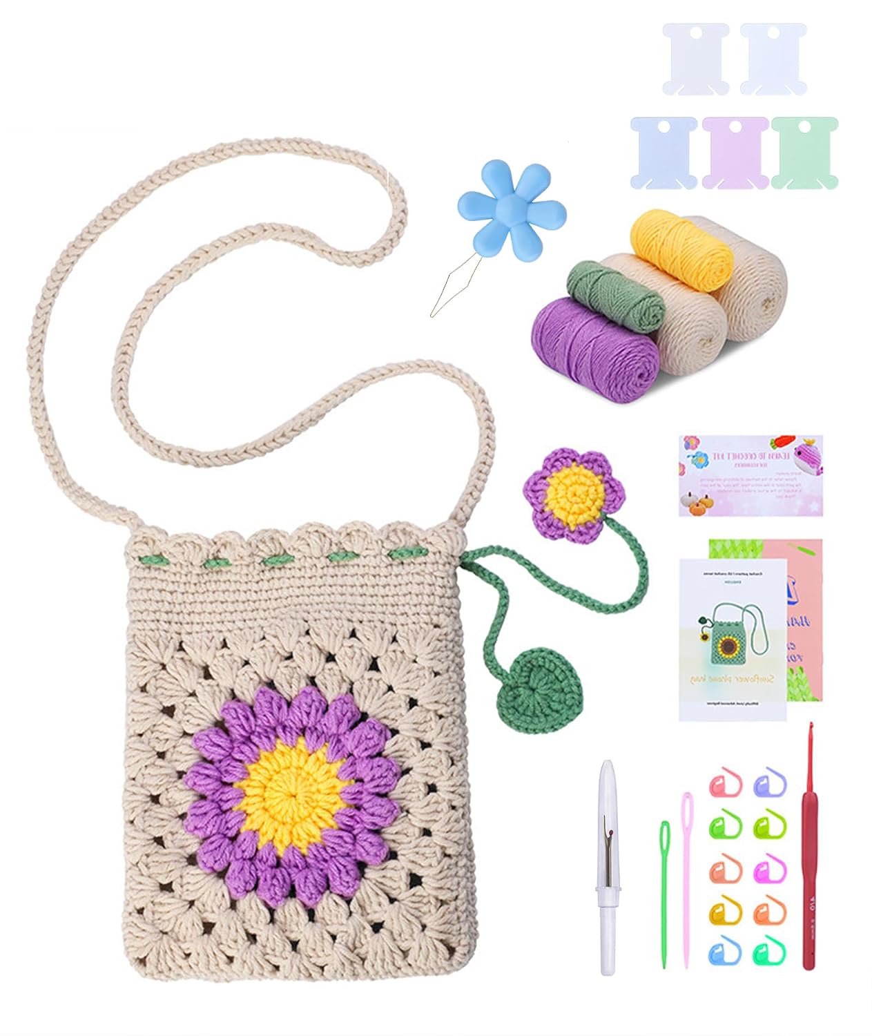 NHCDFA Crochet Set, Crochet Kit, Crochet Set For Beginners Crochet ...