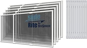 Adjustable Window Screen with Slide Rite Technology (10 x 19" (10-pack ...