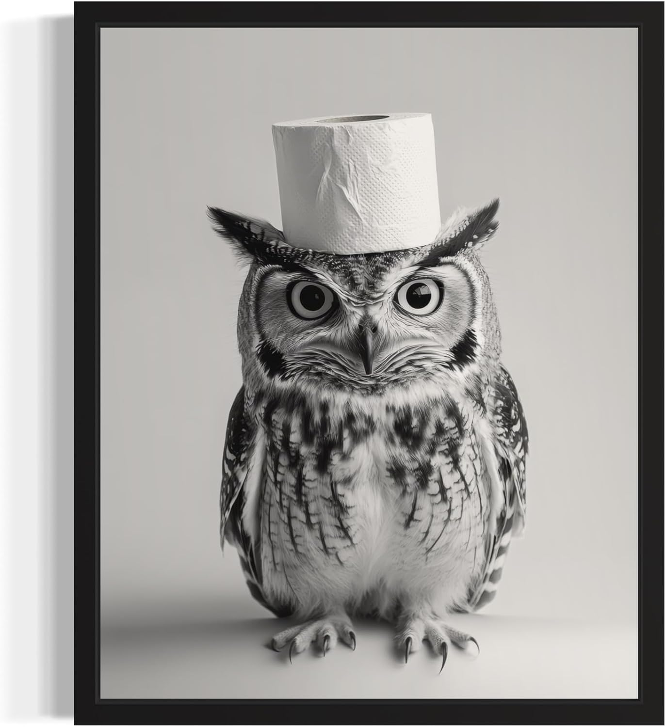 Amazon.com: Owl Bathroom Wall Art Print Poster, Animal Restroom Decor ...