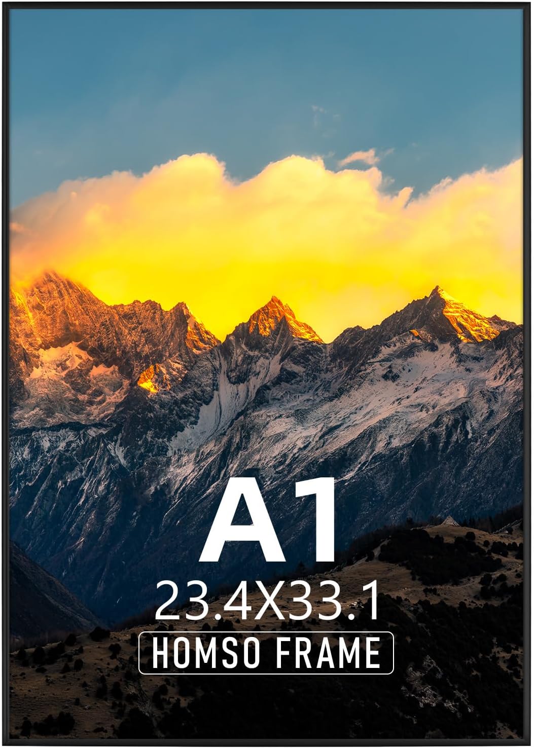 A1 Poster Picture Frame in Black - 23.4 x 33.1 Frame Metal Aluminum A1 ...