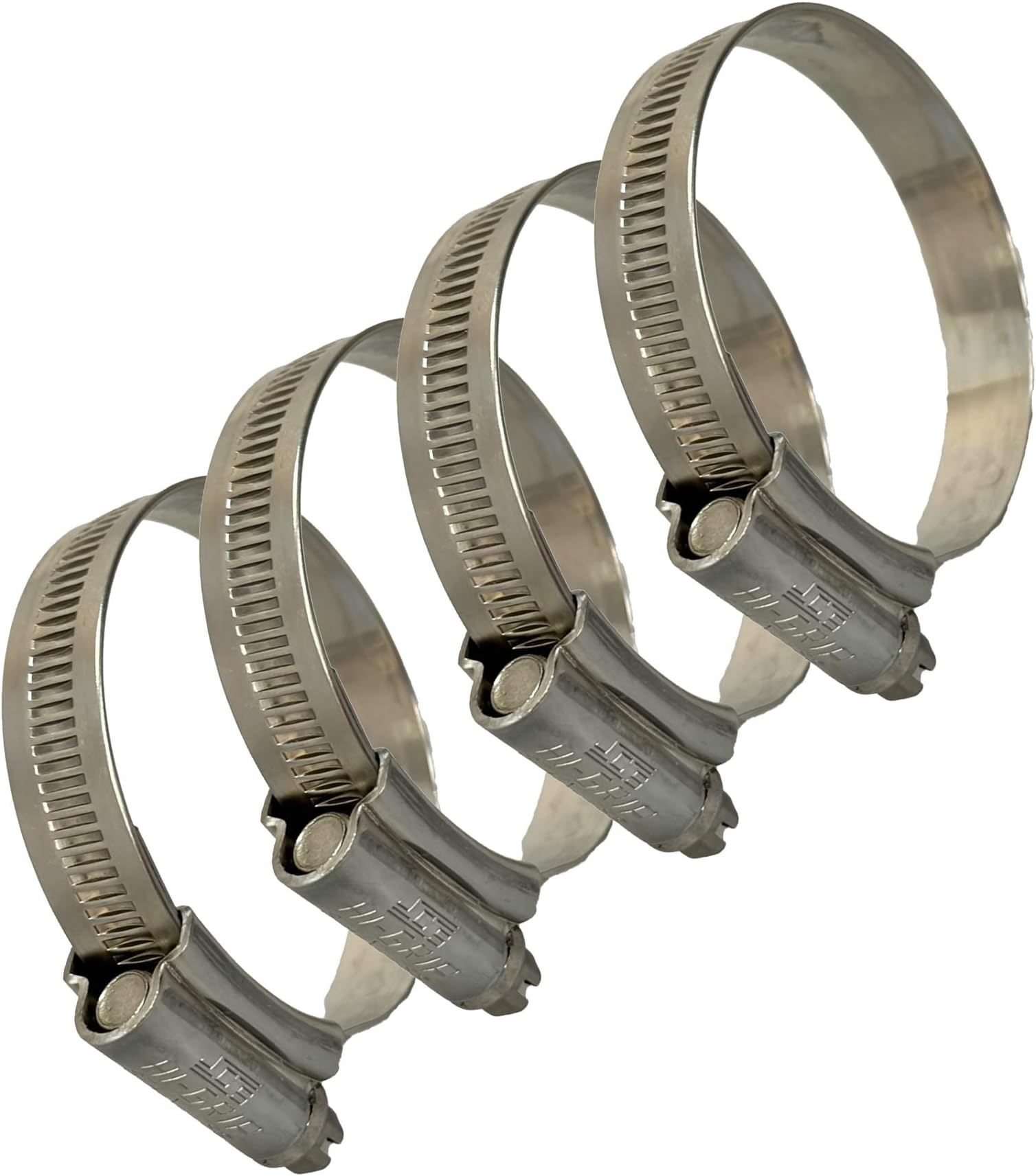JCS® Hi-Grip Stainless Steel hose clamps clips- Marine grade, 60-80mm ...