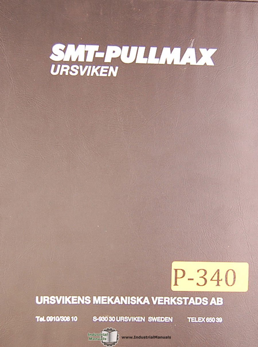 Pullmax GST 430, M2560 Power Shear, Instructions and Parts Manual ...