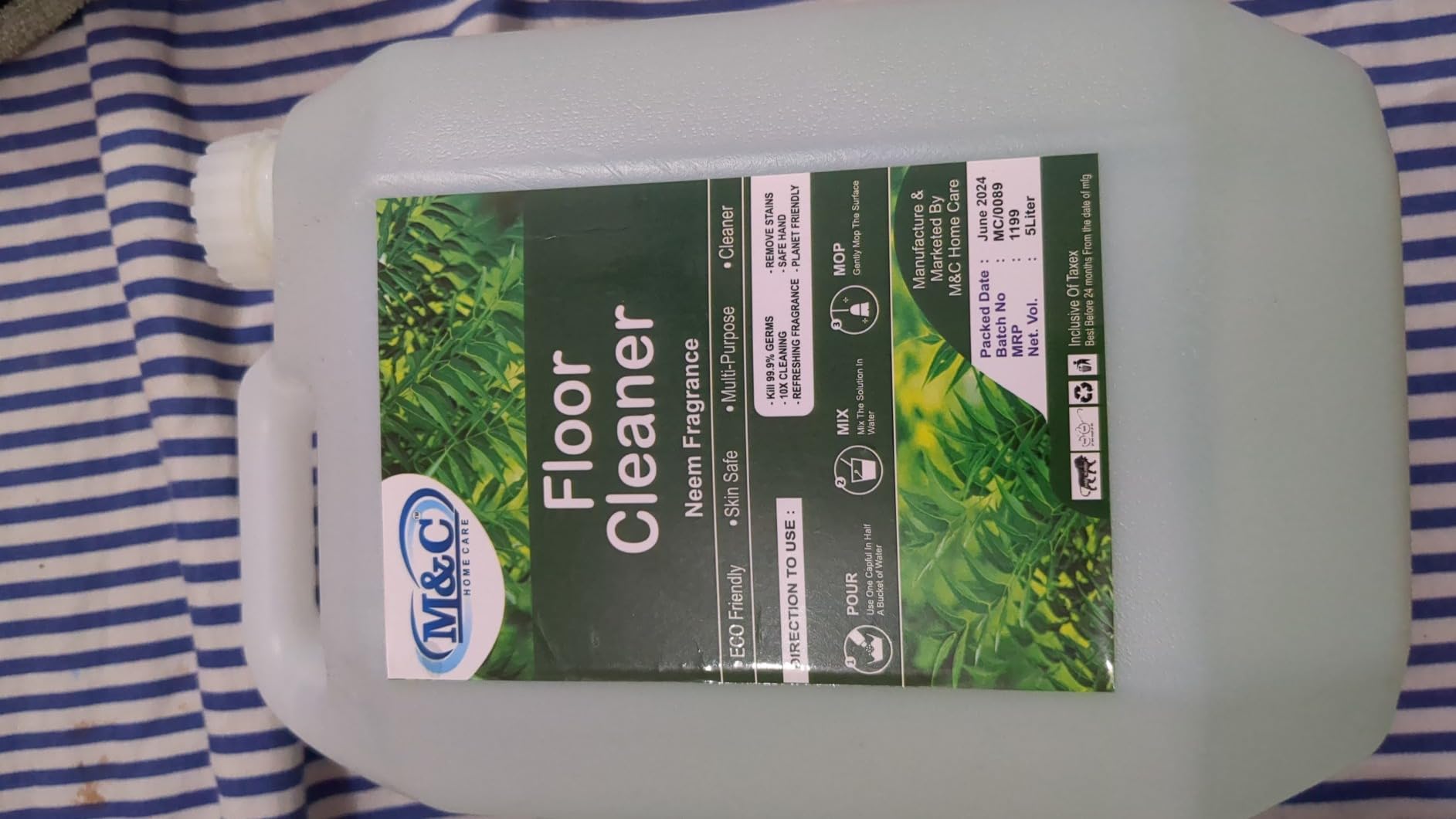 M&C HOMECARE FLOOR CLEANER 5X THICK & CONCENTRATED 5 liter MAKES 8 ...