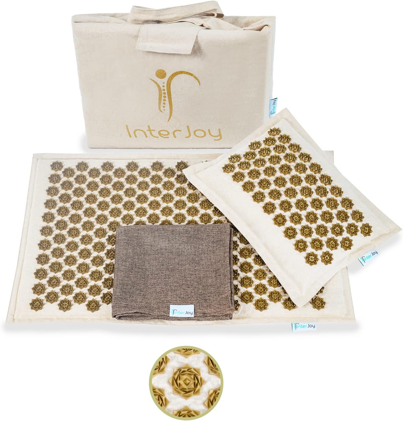 INTERJOY Acupressure mat set: relaxation for the back, neck and feet ...