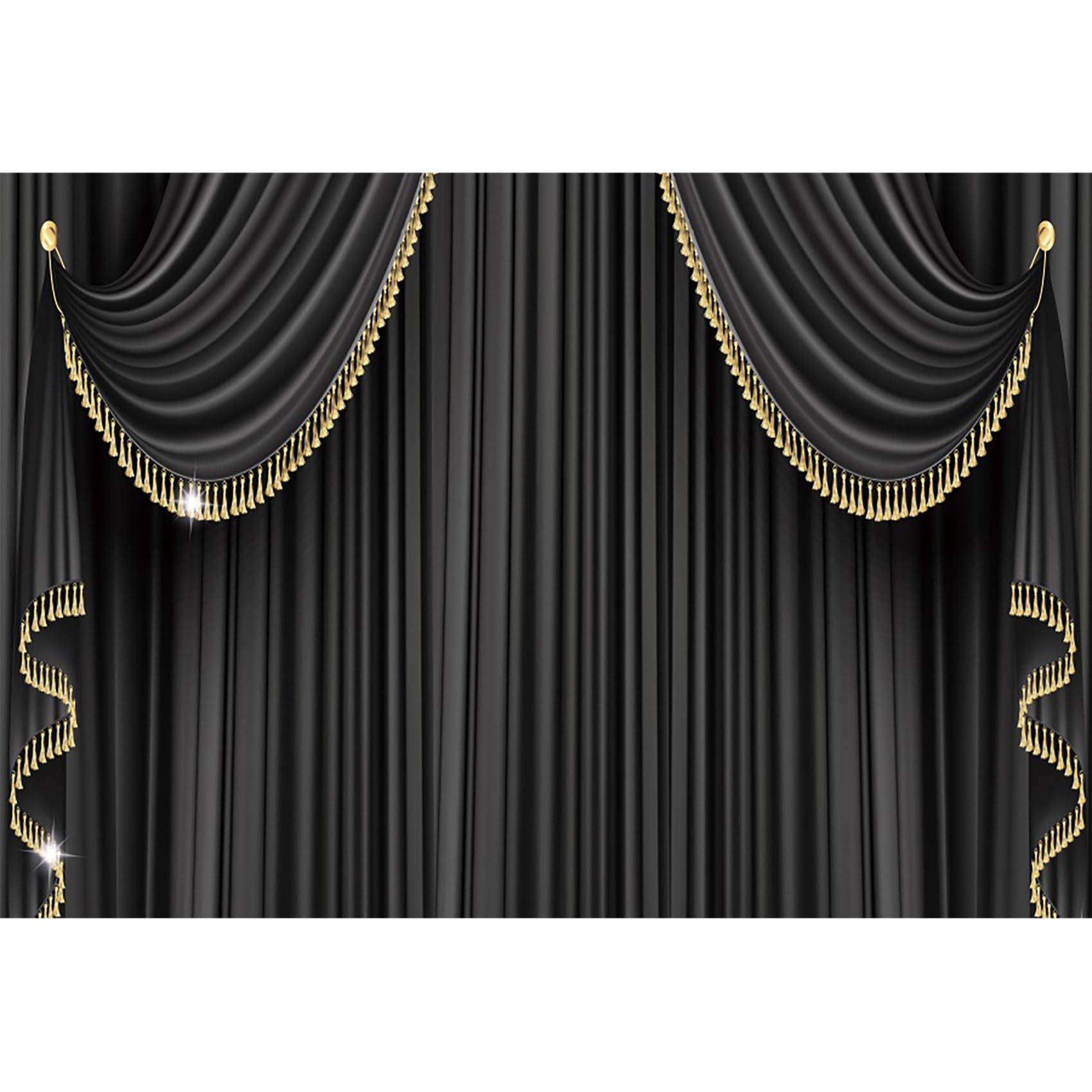 Amazon.com : Baocicco 10x7ft Black Curtain Backdrops Theater Stage ...