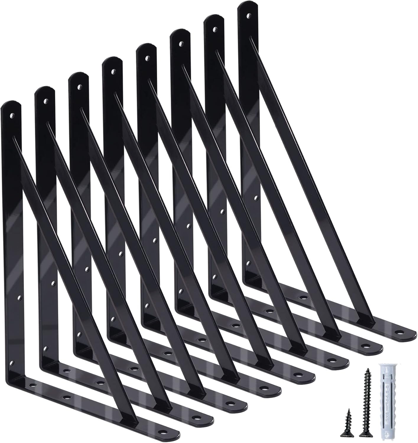 Amazon.com: Heavy Duty Shelf Brackets 16 Inch, DIY Wall Mounted with 90 ...