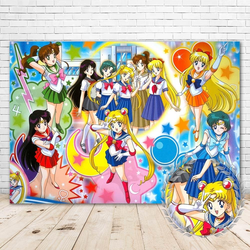 Amazon.com : Princess Moon Backdrop for Birthday Party Supplies 5x3ft ...